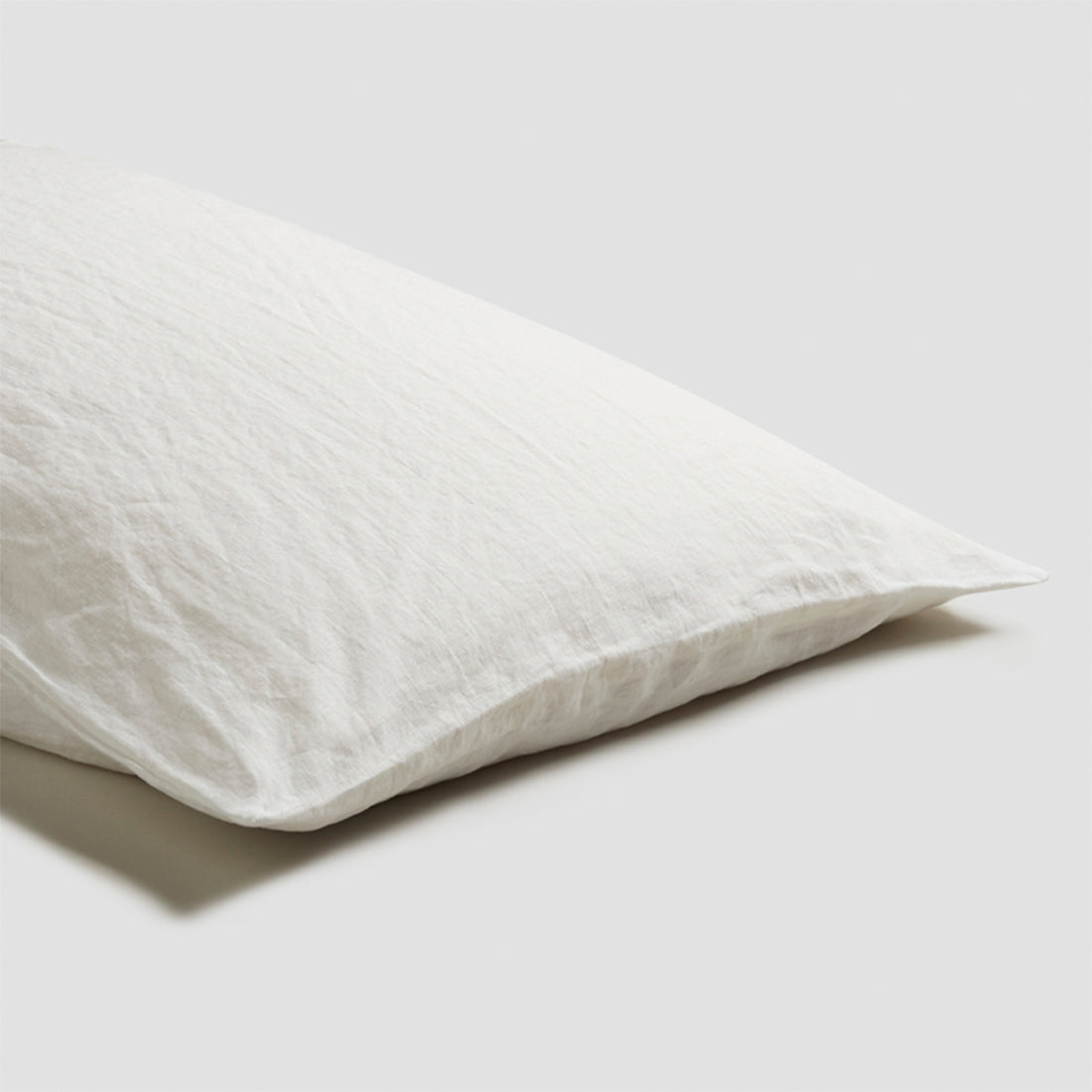 White Linen Blend Pillowcase (Pair) | Piglet in Bed UK