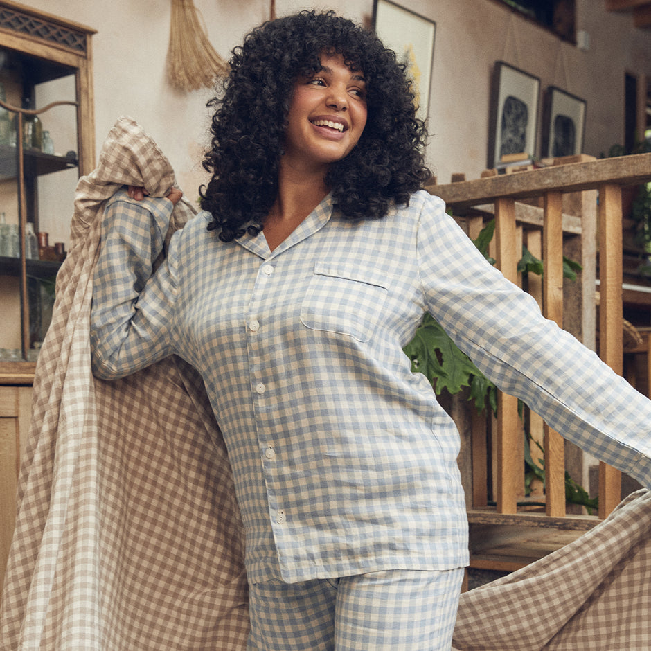 Gingham Pyjamas | Piglet in Bed UK