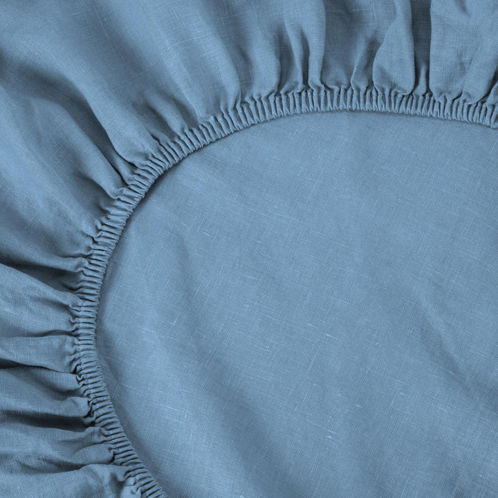 Dusk Blue Linen Bedding | Piglet in Bed UK