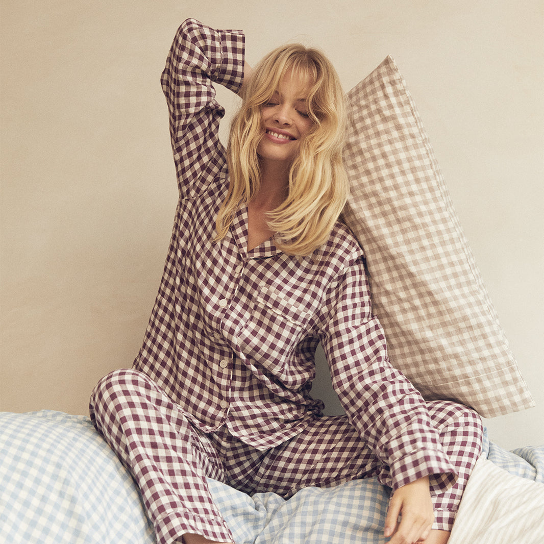 Gingham Pyjamas | Piglet in Bed UK