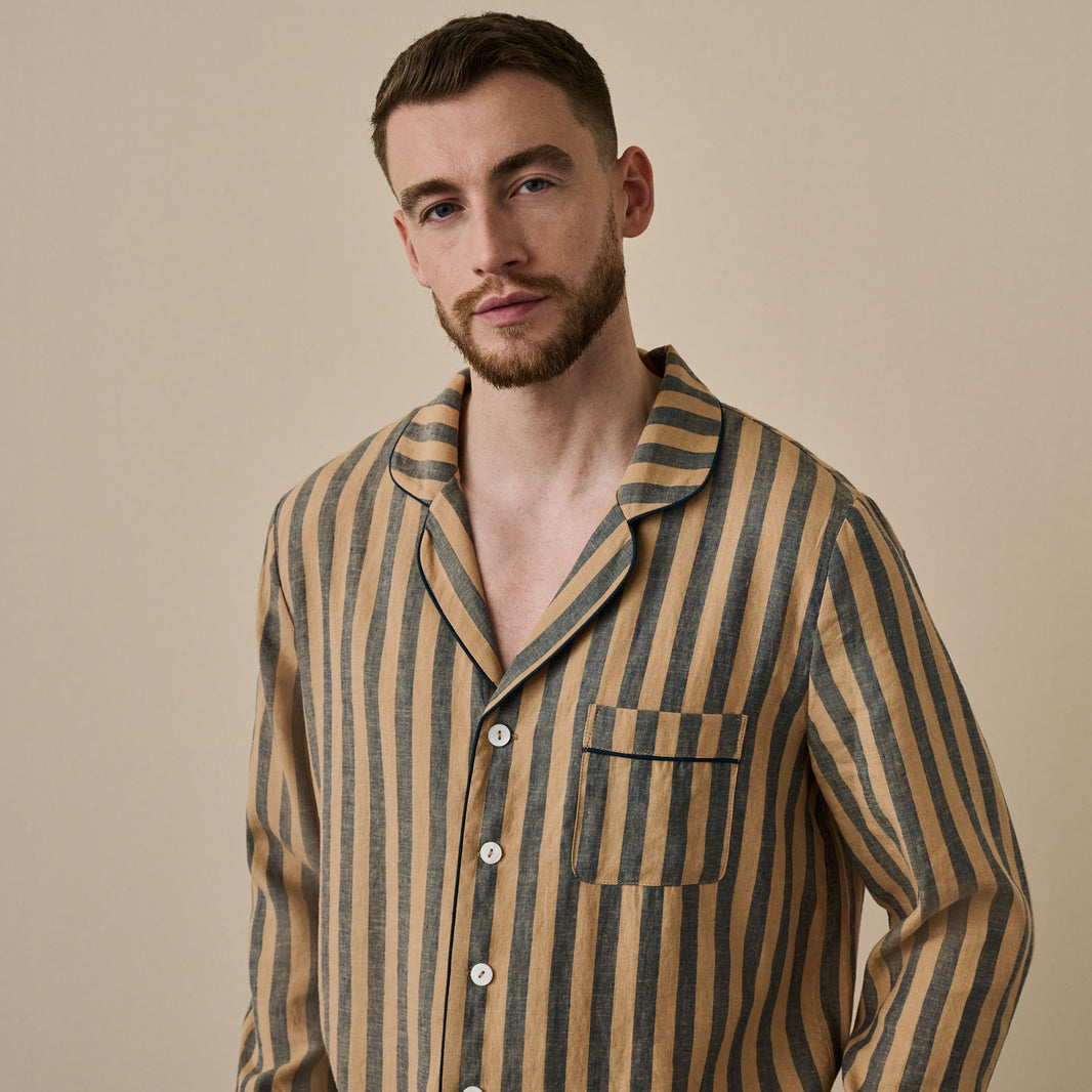 Men's linen pyjamas made from natural linen | Piglet in Bed UK