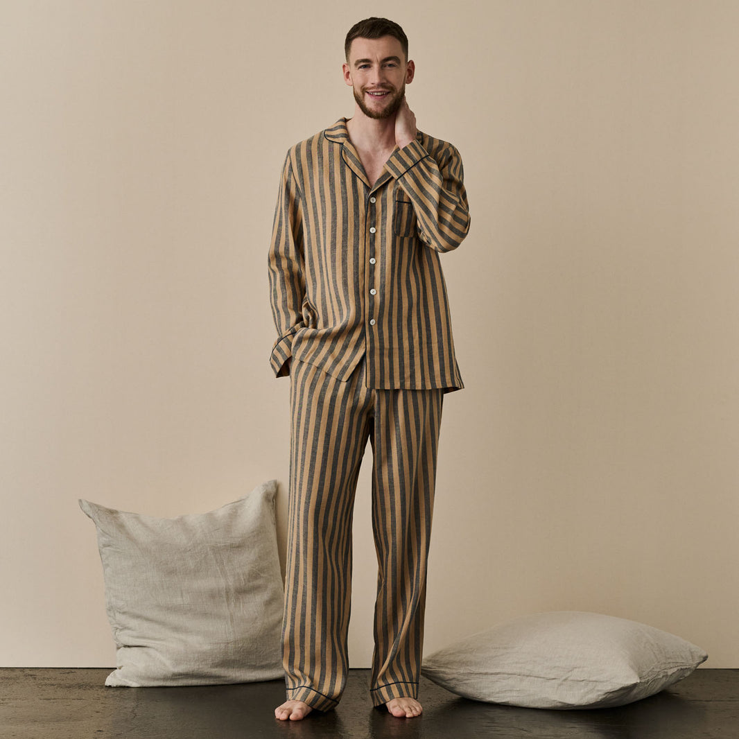 Men's linen pyjamas made from natural linen | Piglet in Bed UK