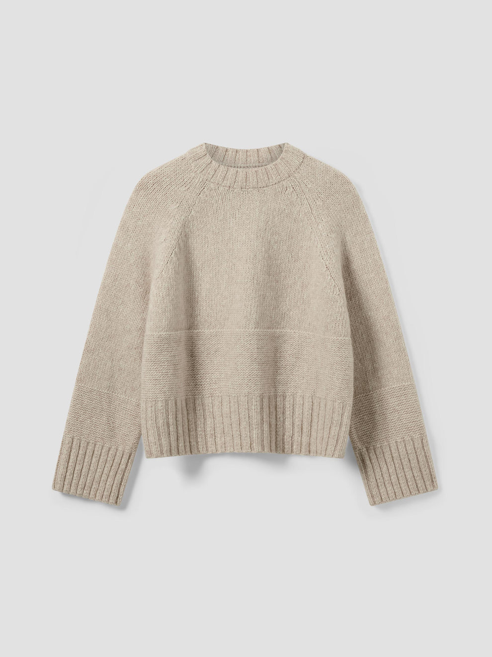 Cream Crew Neck Wool Jumper | Piglet in Bed UK