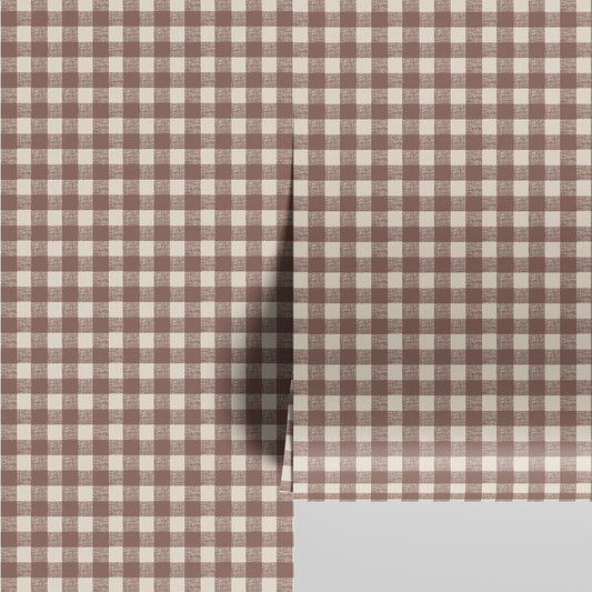 Gingham Pattern Wallpaper | Piglet in Bed UK