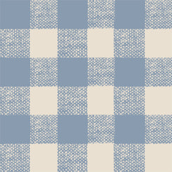Dusty Blue Gingham Wallpaper | Piglet in Bed UK