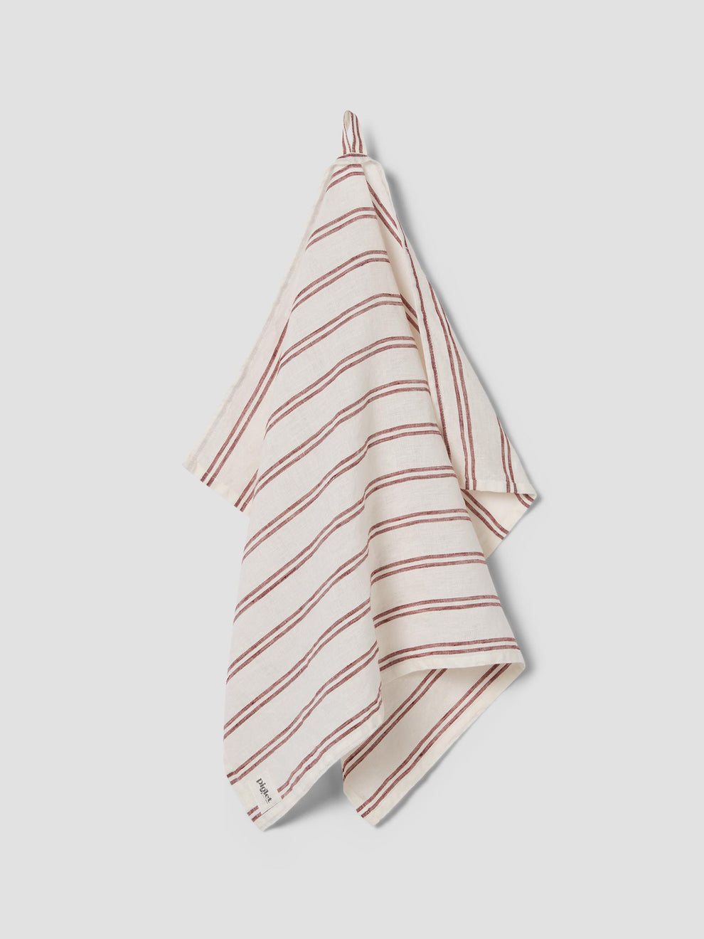 Rhubarb Kemptown Stripe Linen Blend Tablecloth | Piglet in Bed UK