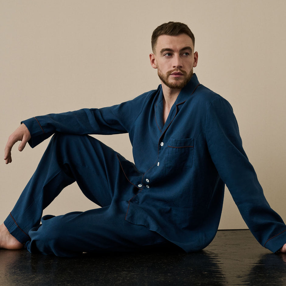 Men's linen pyjamas made from natural linen | Piglet in Bed UK