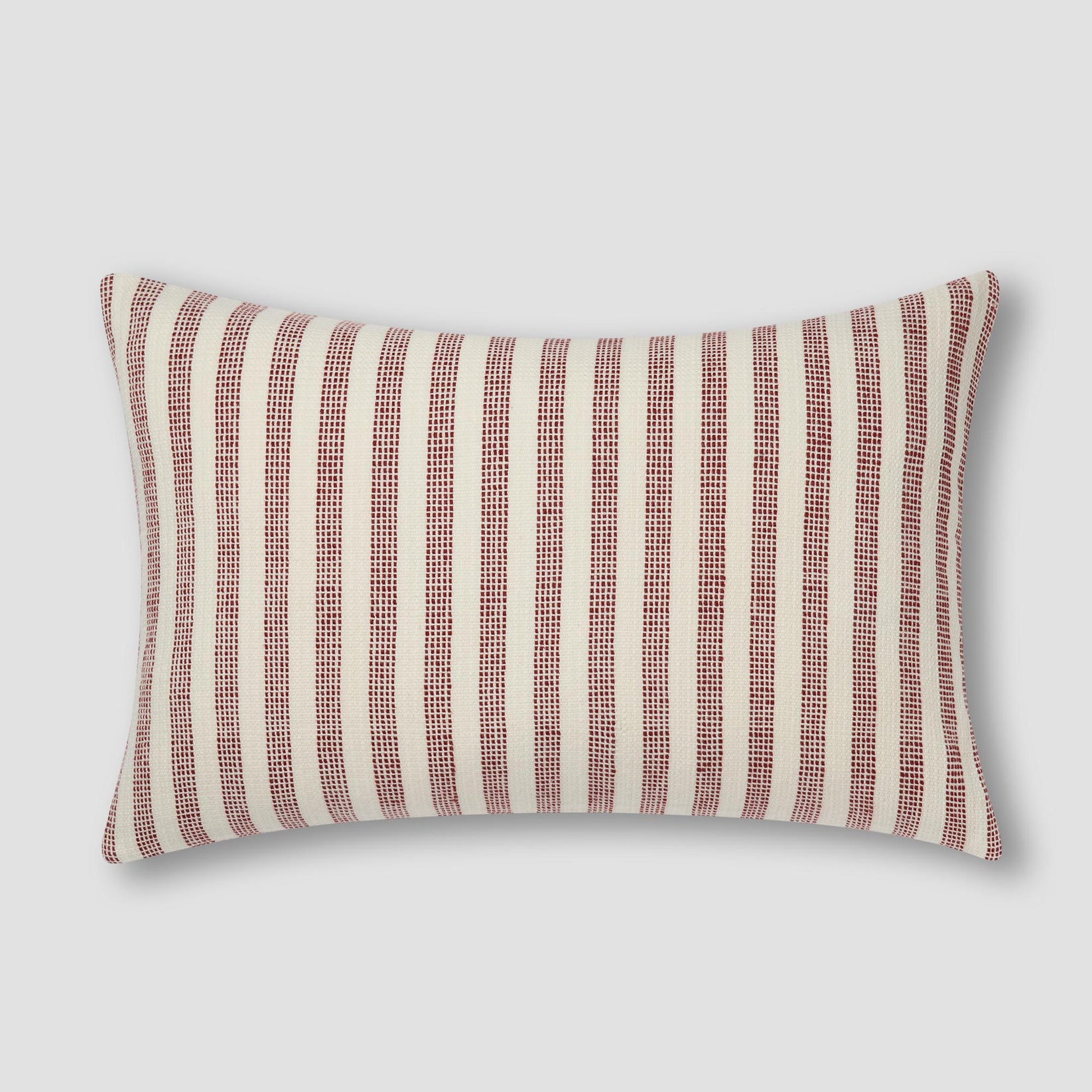Rust Red Pembroke Stripe Wool Cushion Cover | Piglet in Bed UK