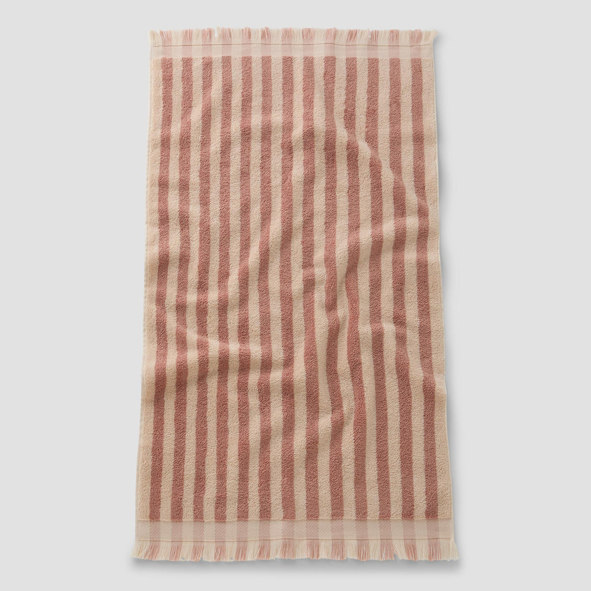 Sand Shell Pembroke Stripe Cotton Towels | Piglet in Bed UK