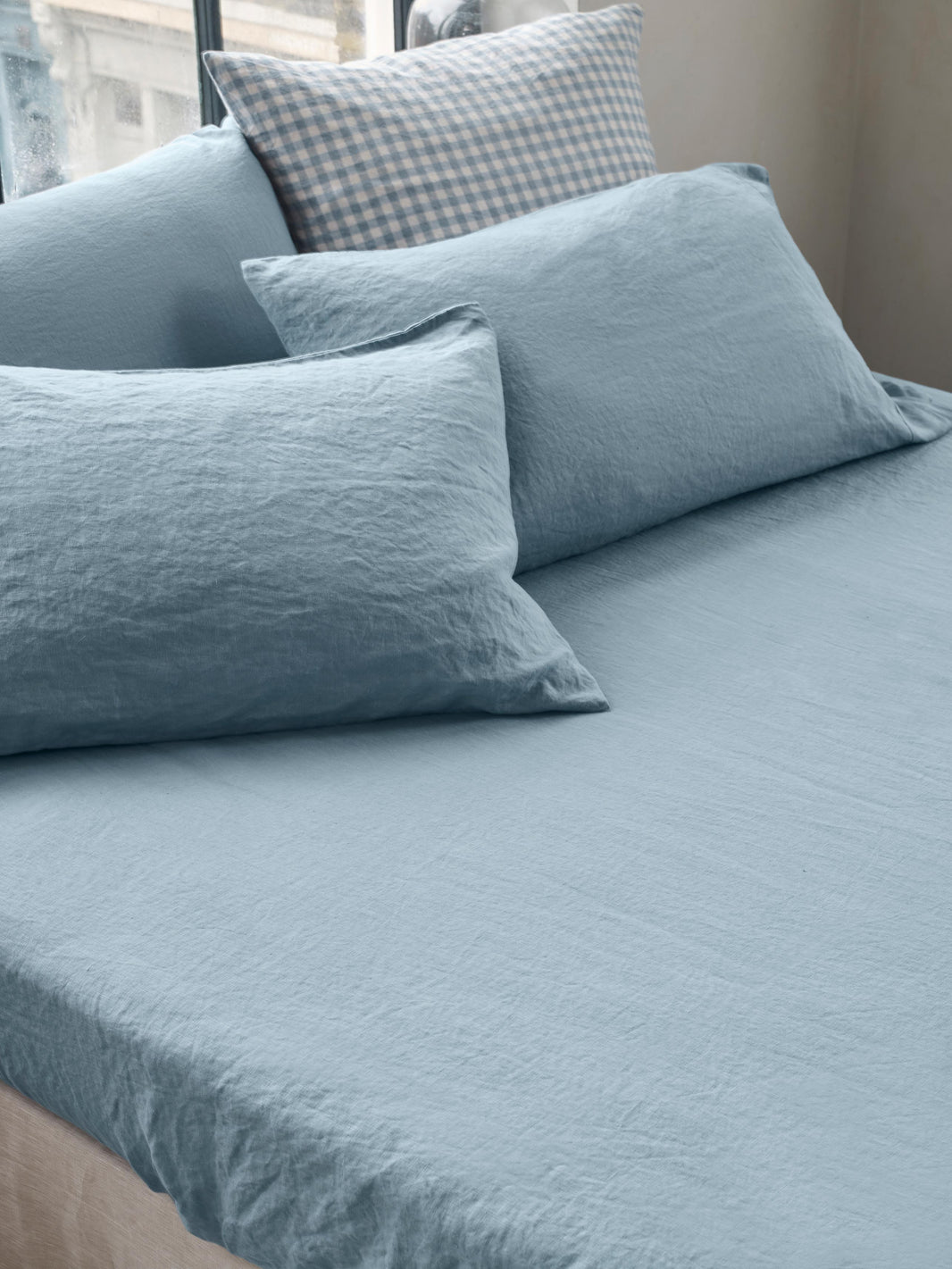 Dusk Blue Linen Bedding | Piglet in Bed UK