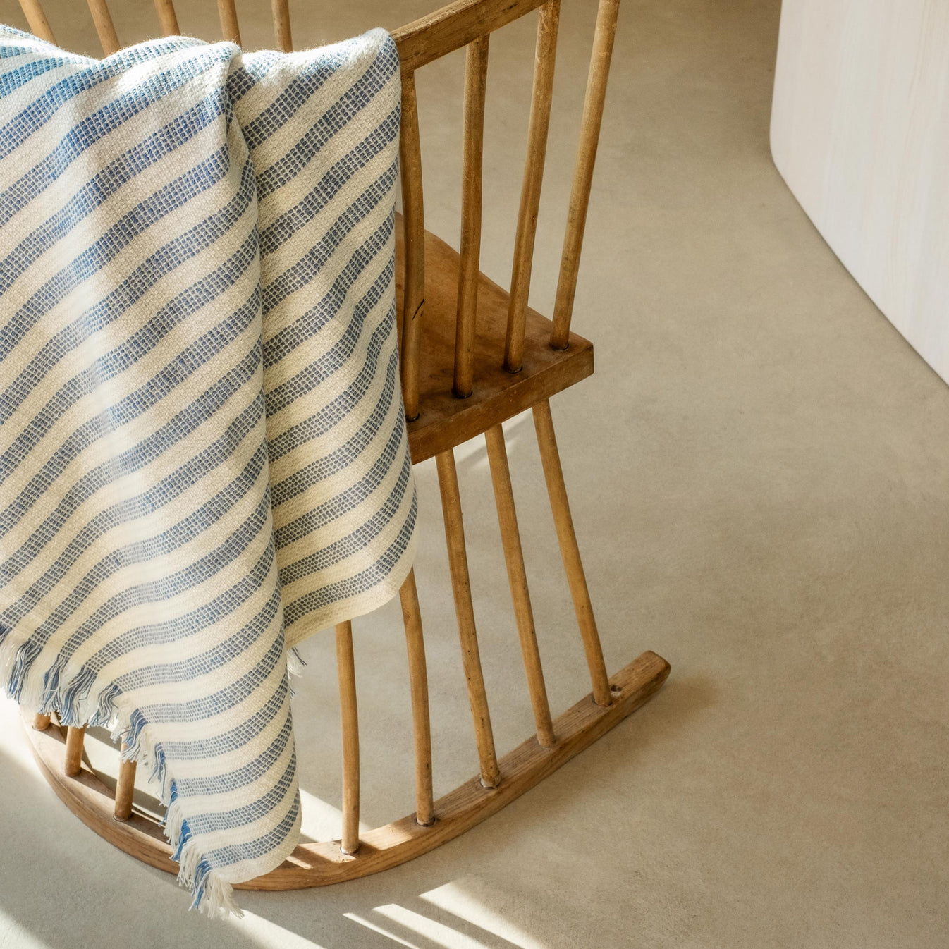 Apple Checked Stripe Wool Blanket | Piglet in Bed UK