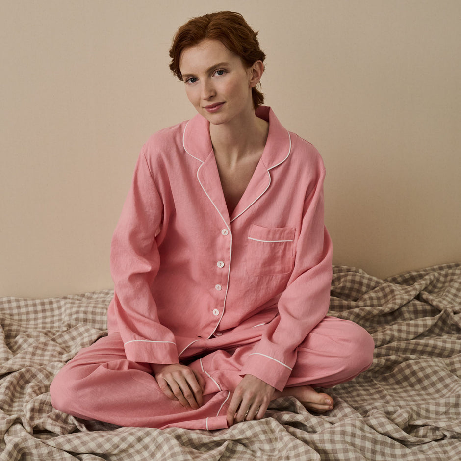 Linen pyjamas, tops, bottoms & linen PJ sets UK | Piglet in Bed UK
