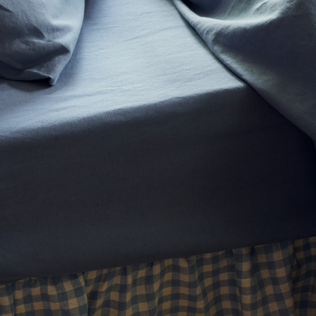 Dusk Blue Linen Bedding | Piglet in Bed UK
