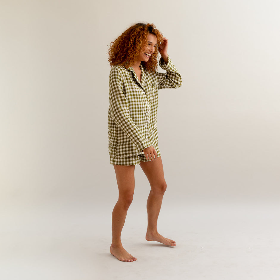 Linen pyjamas, tops, bottoms & linen PJ sets UK | Piglet in Bed UK