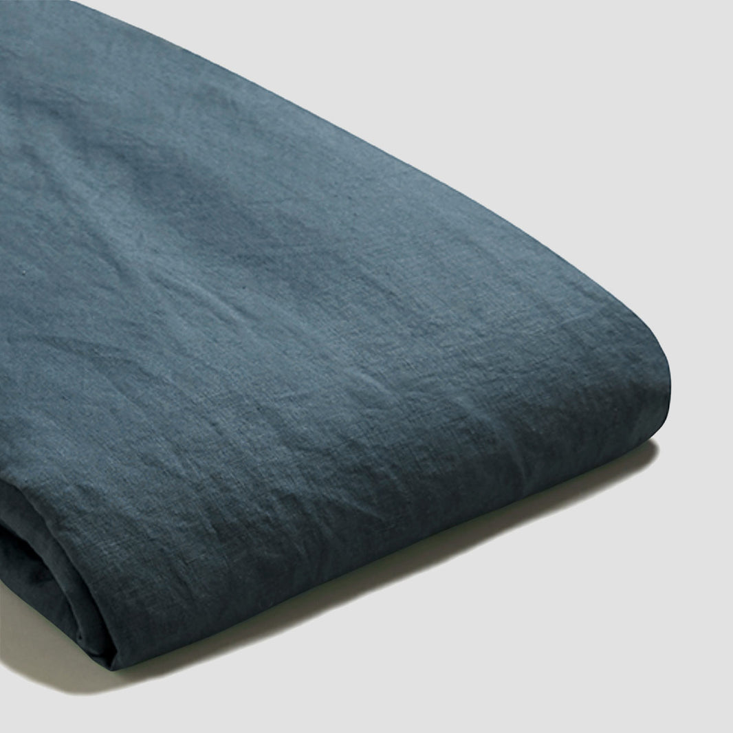 Deep Teal Bedding | Teal Linen Bed Sheets | Piglet in Bed UK