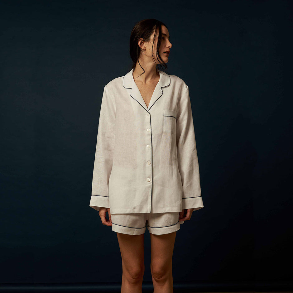 Linen pyjamas, tops, bottoms & linen PJ sets UK | Piglet in Bed UK