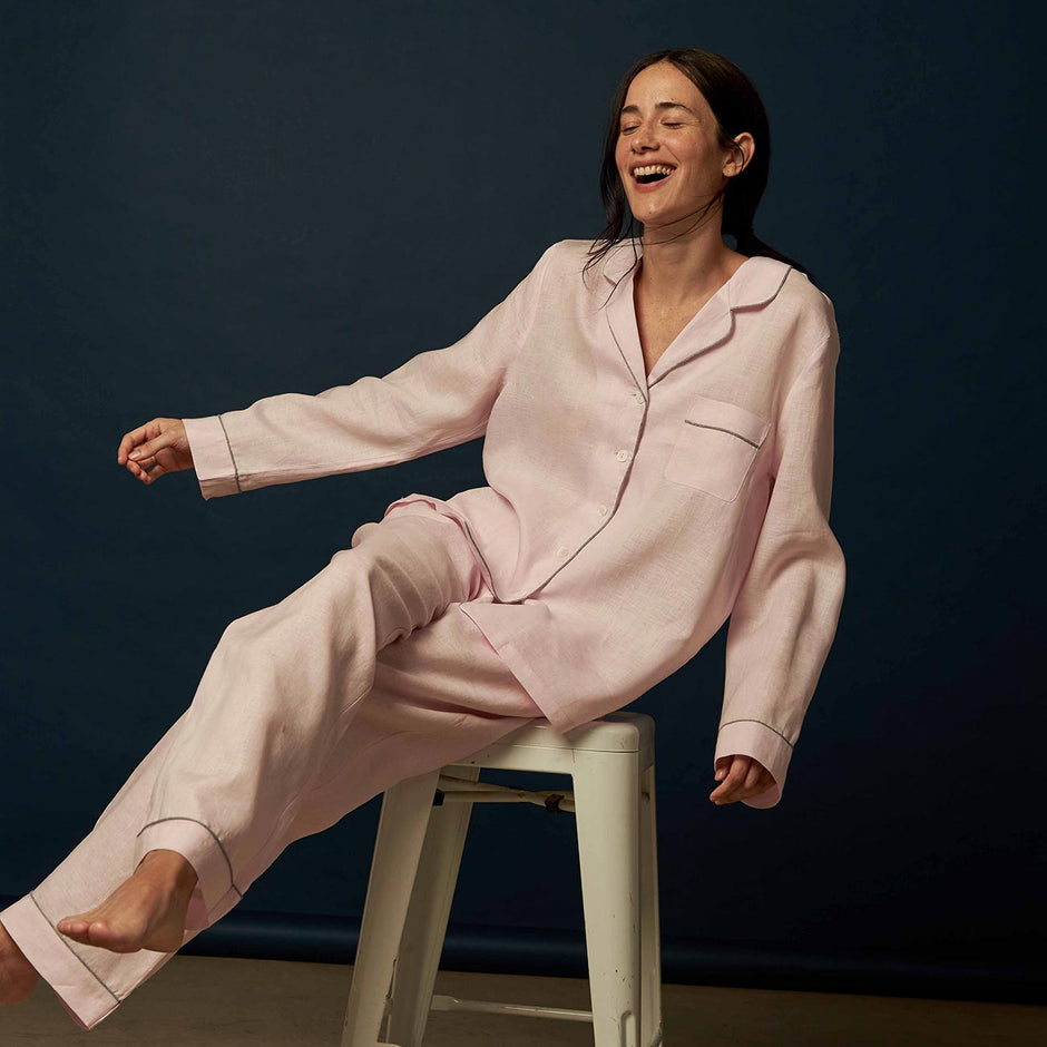 Linen pyjamas, tops, bottoms & linen PJ sets UK | Piglet in Bed UK
