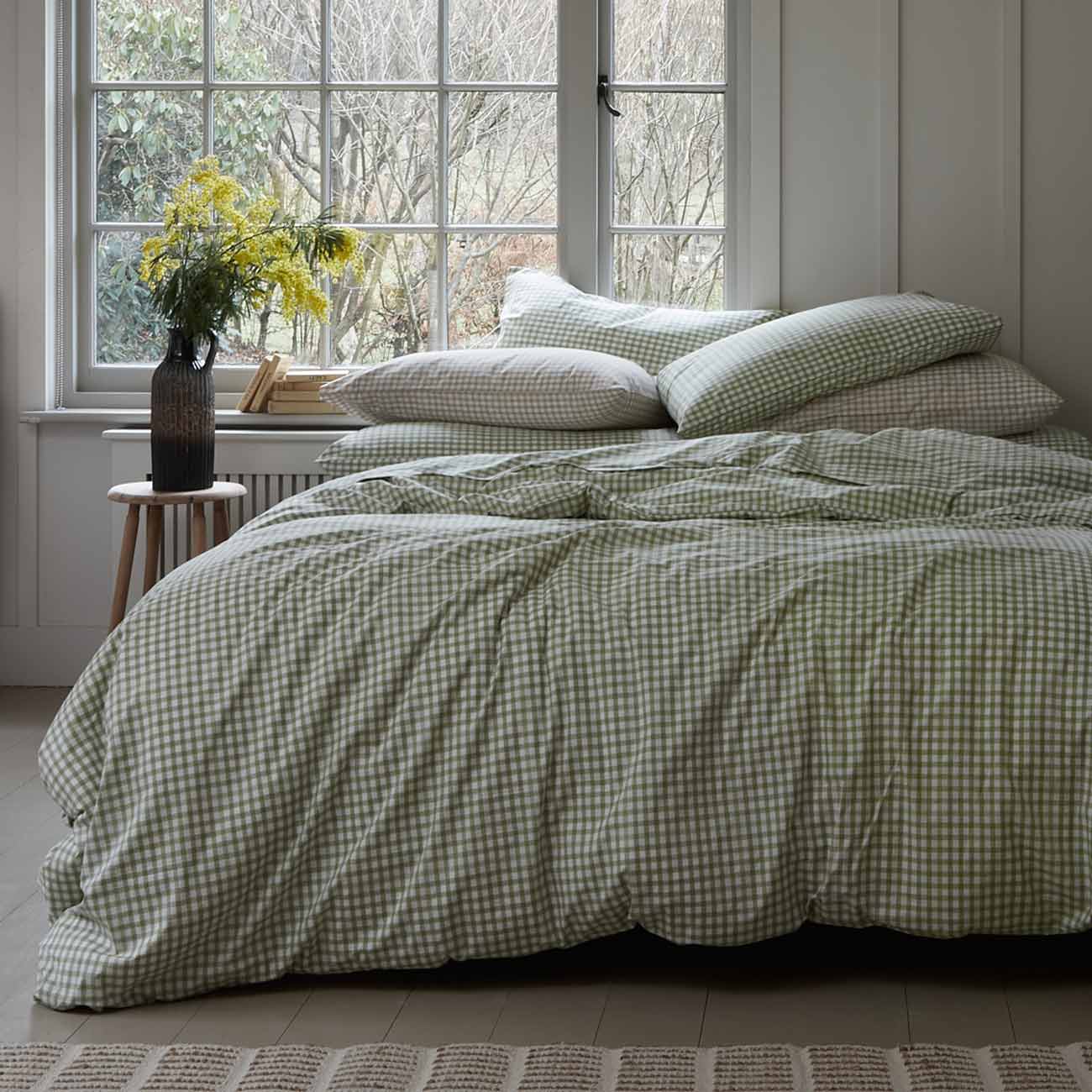 French Rose Washed Cotton Percale Duvet Cover | Piglet in Bed UK